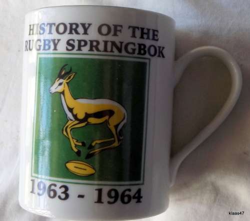 Sporting Memorabilia - History of the Rugby Springbok 1963-1964 Limited Edition Mug for sale in ...